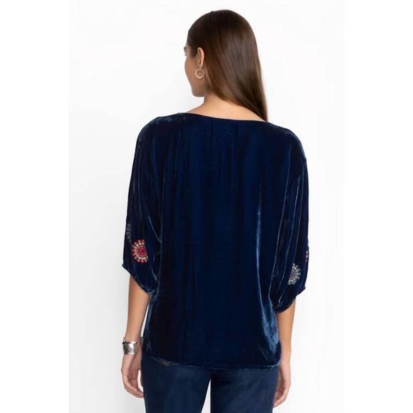 Johnny Was | Tops | New Johnny Was Velvet Boatneck Blouse Nikkola In ...